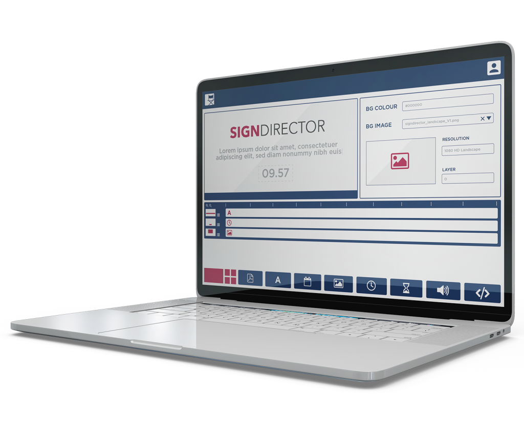 Create and manage your digital signage with SignDirector